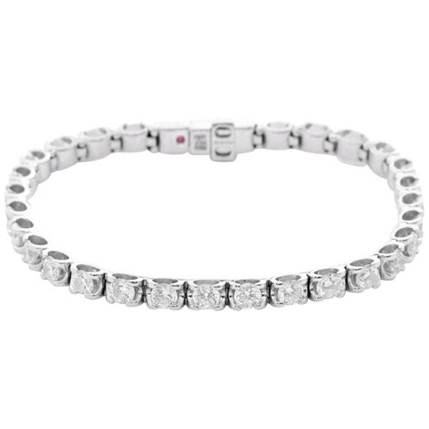 Roberto Coin 18 Karat White Gold Cento Collection Tennis Bracelet At