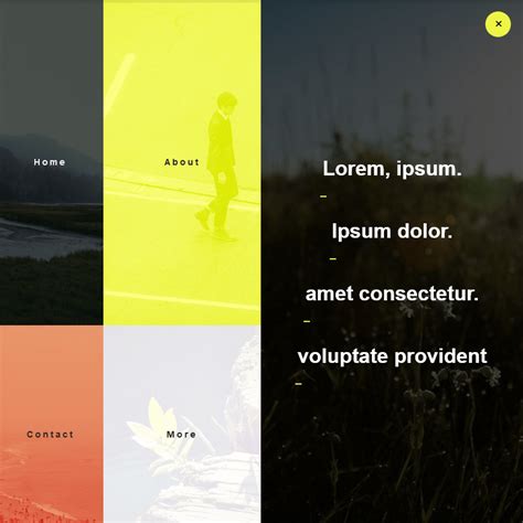 css grid menu off canvas menu demo coding fribly