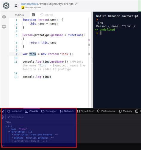 javascript console log an object does not log the method added via