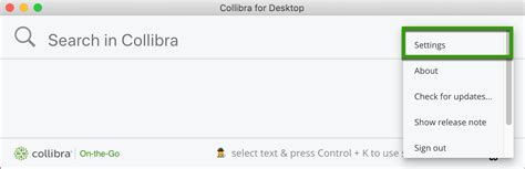 set a default filter in collibra on the go for desktop