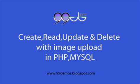 select insert update delete with image in php mysql