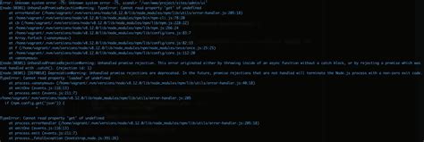node js npm installation issue unknown system error 75