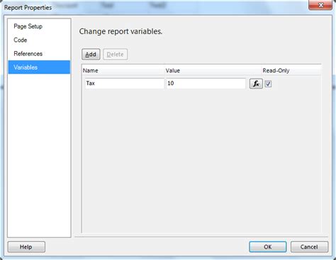variable custom code and assembly reference in ssrs