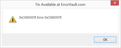 how to fix 0xc06d007e error 0xc06d007e