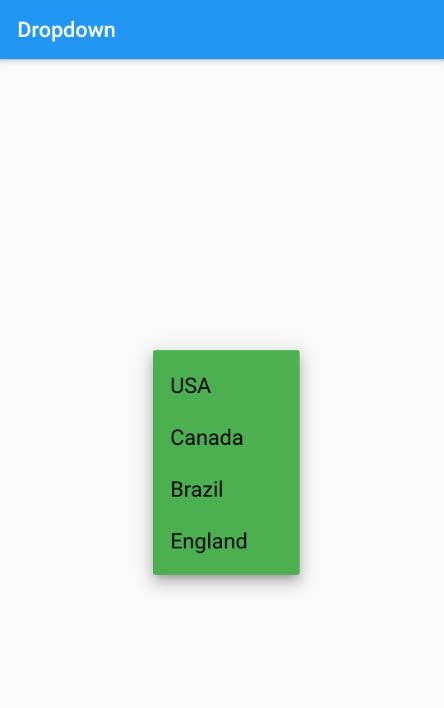 creating a dropdown list in flutter logrocket blog