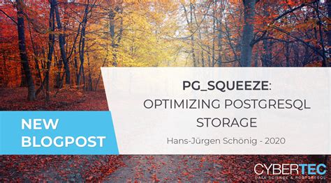 pg squeeze optimizing postgresql storage cybertec
