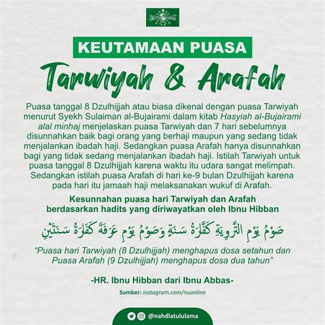 Niat Puasa Arafah Nu Online
