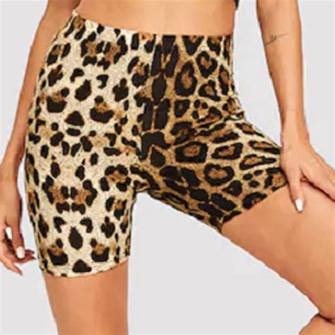 Fashion Leopard Print Women Shorts Casual Fitness Short For Lady Women