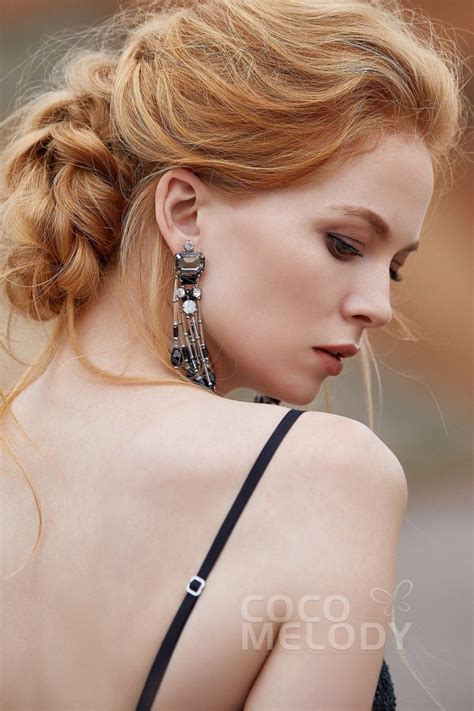Fashion Zircon Wedding Earrings With Jewel And Beading Hg18019