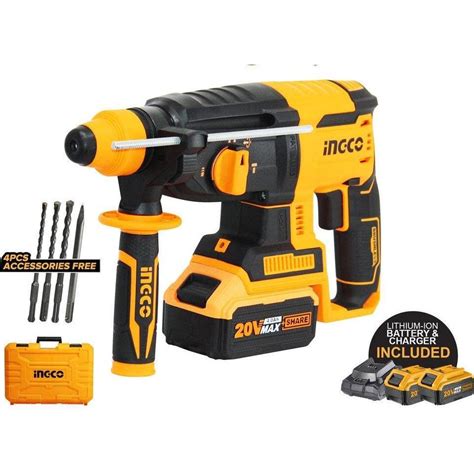 Ingco Crhli202287 20v Cordless Li Ion Rotary Hammer 20v