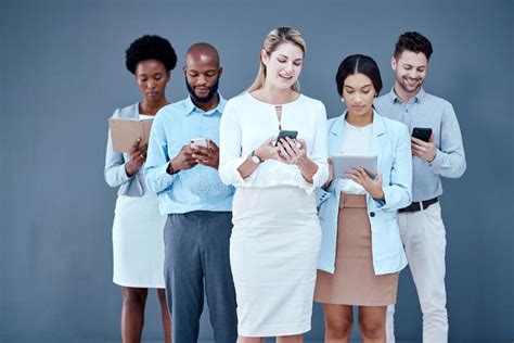 Business People Meeting And Networking On Technology For Teamwork