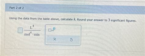 The Following Data Were Obtained At Constant