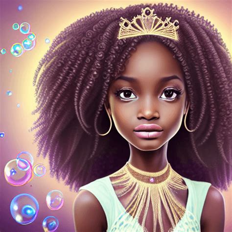 Beautiful 4k Dark Brown Skinned Girl In Disney Princess Style With