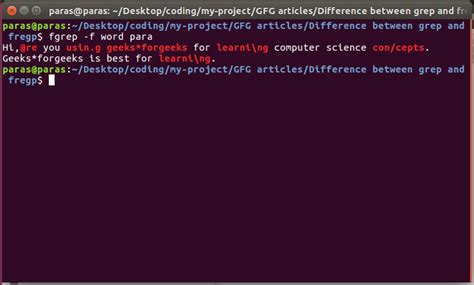 difference between grep and fgrep command geeksforgeeks