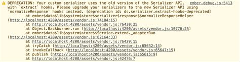 ember js i am having issues handling a couple deprecation warnings in