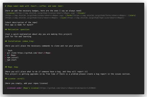 how i write a readme md for my github projects dev community