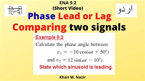 Phase Lead Lag How To Calculate Phase Angle Between Two Signals