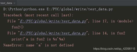 python nameerror name xxx is not defined csdn博客