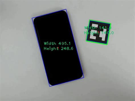 measure size of an object with opencv aruco marker and python pysource