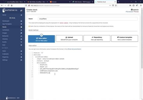 installing a cloudflare docker on raspberry pi 4 ddns