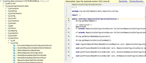java spring data jpa error in repositoryconfigurationextension