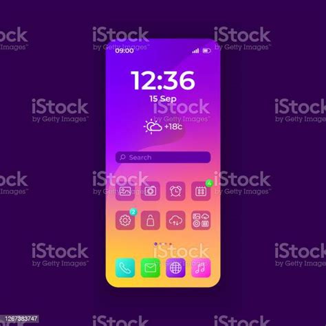 Smartphone Interface Vector Template Stock Illustration Download