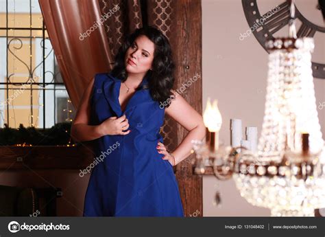 Lady Rich Woman A Beautiful Interior Brunette In A Penthouse An