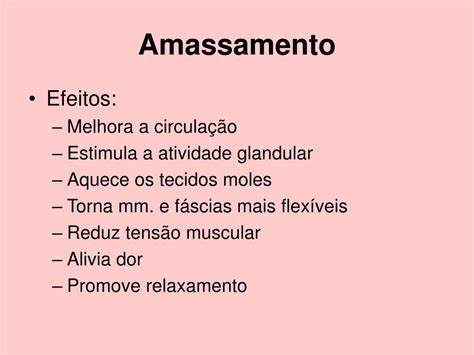 Ppt Efeitos E Movimentos Da Massagem Powerpoint Presentation Free