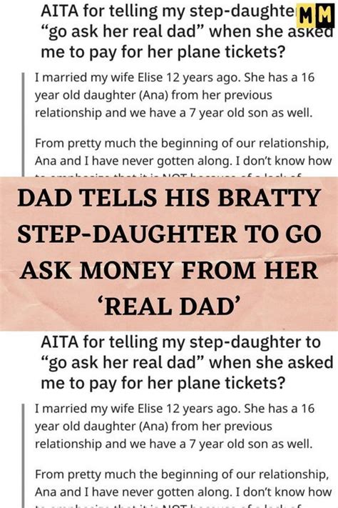 Dad Tells His Bratty Step Daughter To Go Ask Money From Her Real Dad