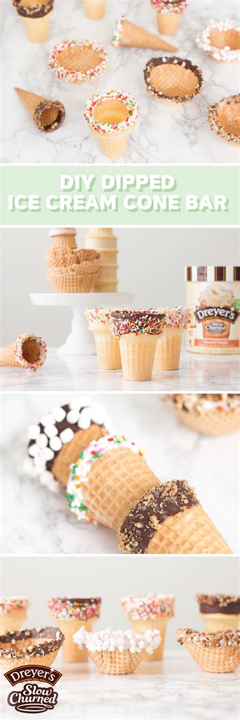 Diy Dipped Ice Cream Cones For A Summer Party Treats And Trends