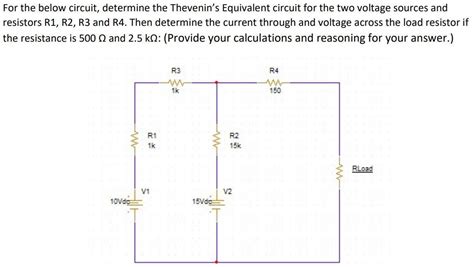 Solved For The Below Circuit Determine The Thevenins