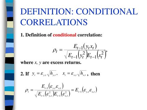 Ppt Dynamic Conditional Correlations Powerpoint Presentation Free