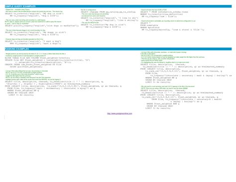 postgresql 9 5 cheat sheet pdf