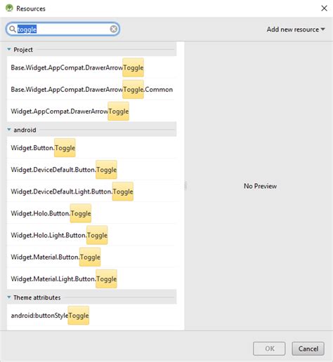 android toggle buttons
