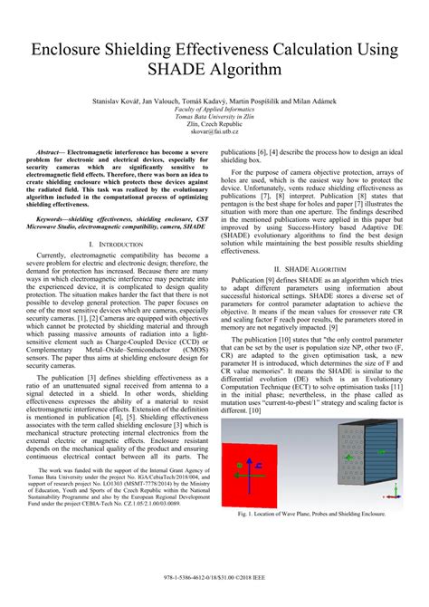 Pdf Enclosure Shielding Effectiveness Calculation Using Shade Algorithm