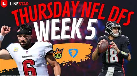 Nfl Week 5 Tnf Falcons Vs Buccaneers Dfs Picks For Draftkings