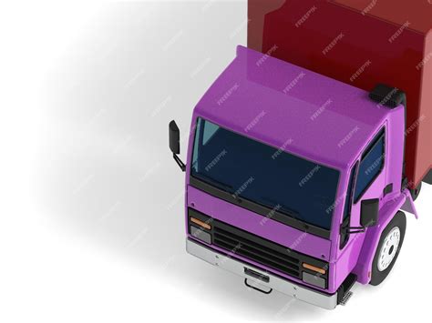 Premium Photo Rear View 3d Illustration Of An Empty Light Commercial