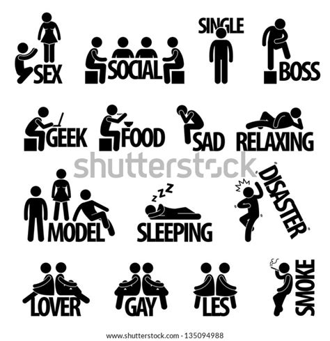 Man People Person Sex Social Group Text Word Stick Figure Pictogram Icon