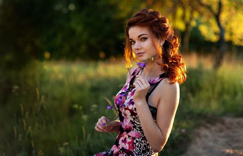 Download Wallpaper Flowers Portrait Look Posing Nature Sergei