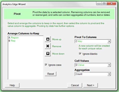 using the pivot function analytics edge help