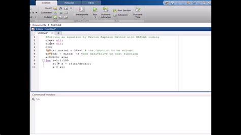 newton raphson method with matlab coding full explanation part 2