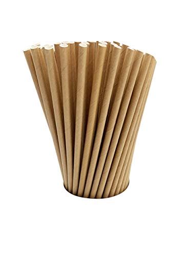 100 Kraft Biodegradable Paper Straws Co Friendly Biodegradable Drinking