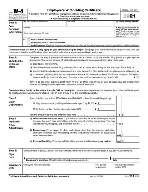 How To Fill Out A W 4 Form For 2021 Millennial Money