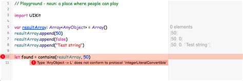 ios swift array use contains of type anyobject stack overflow