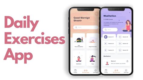 daily exercises app flutter ui speed code youtube