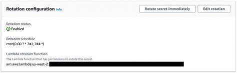 how to configure rotation windows for secrets stored in aws secrets