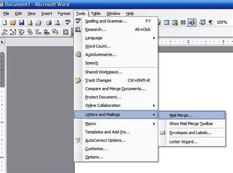 how to mail merge address labels using excel and word