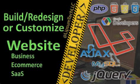 build or fix website issues in php html css js ajax laravel codeigniter