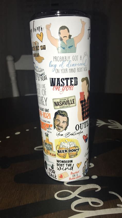 Morgan Wallen 20oz Skinny Tumbler With Lid And Straw Etsy