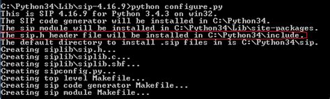 python how to install sip and pyqt on windows 7 stack